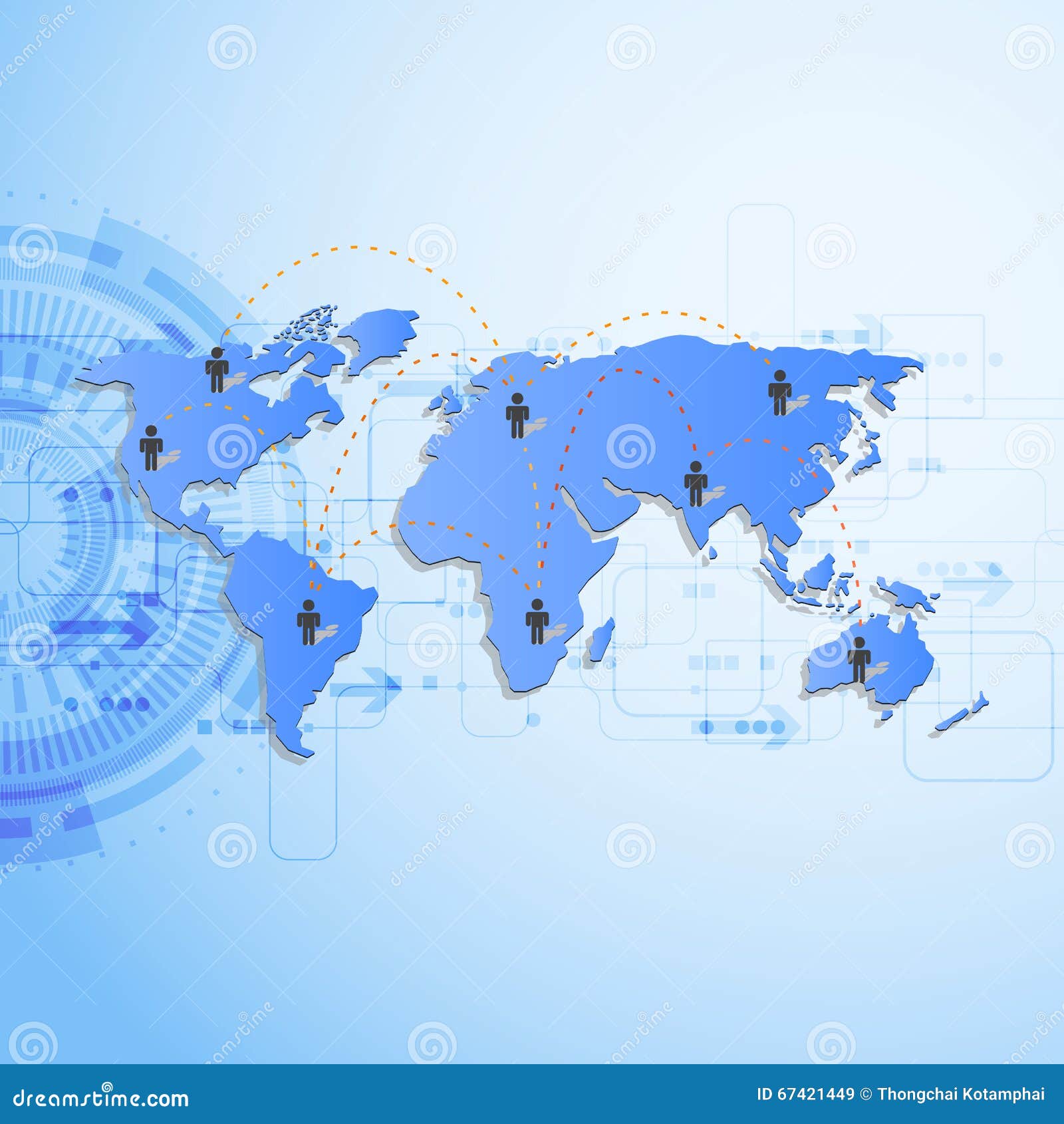 Vector World Map Graphic Global Stock Vector - Illustration of ...