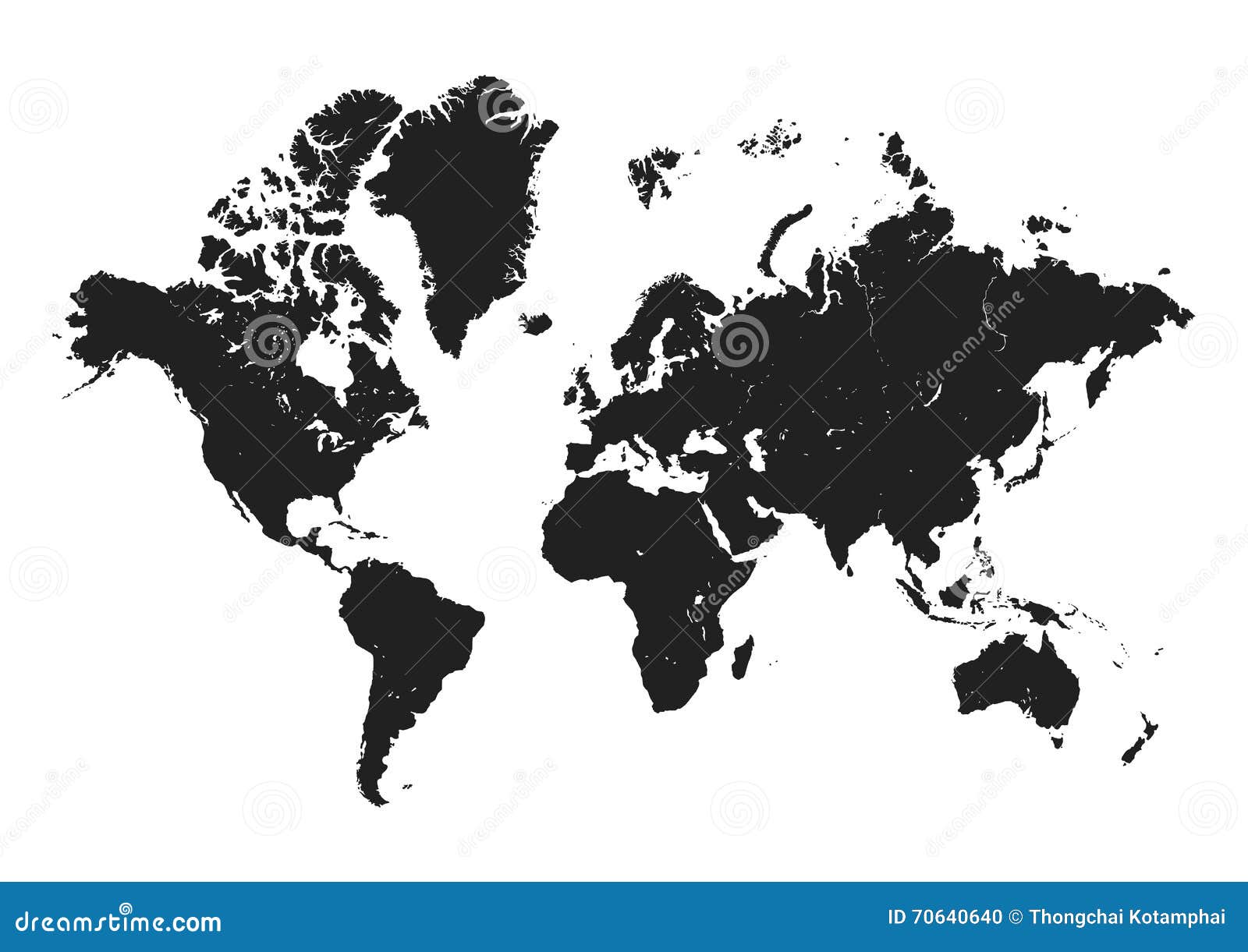 Vector World Map Illustration Global Stock Vector - Illustration of ...