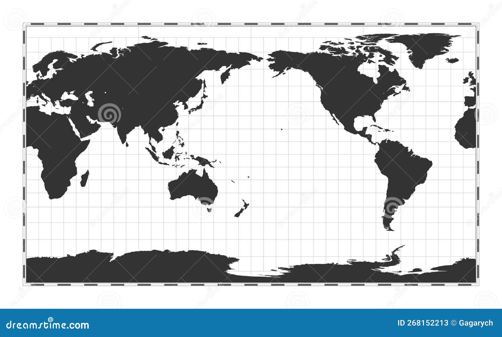 Vector world map. stock vector. Illustration of nationality - 268152213