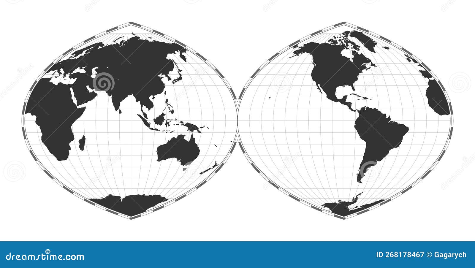 Vector world map. stock vector. Illustration of democracy - 268178467