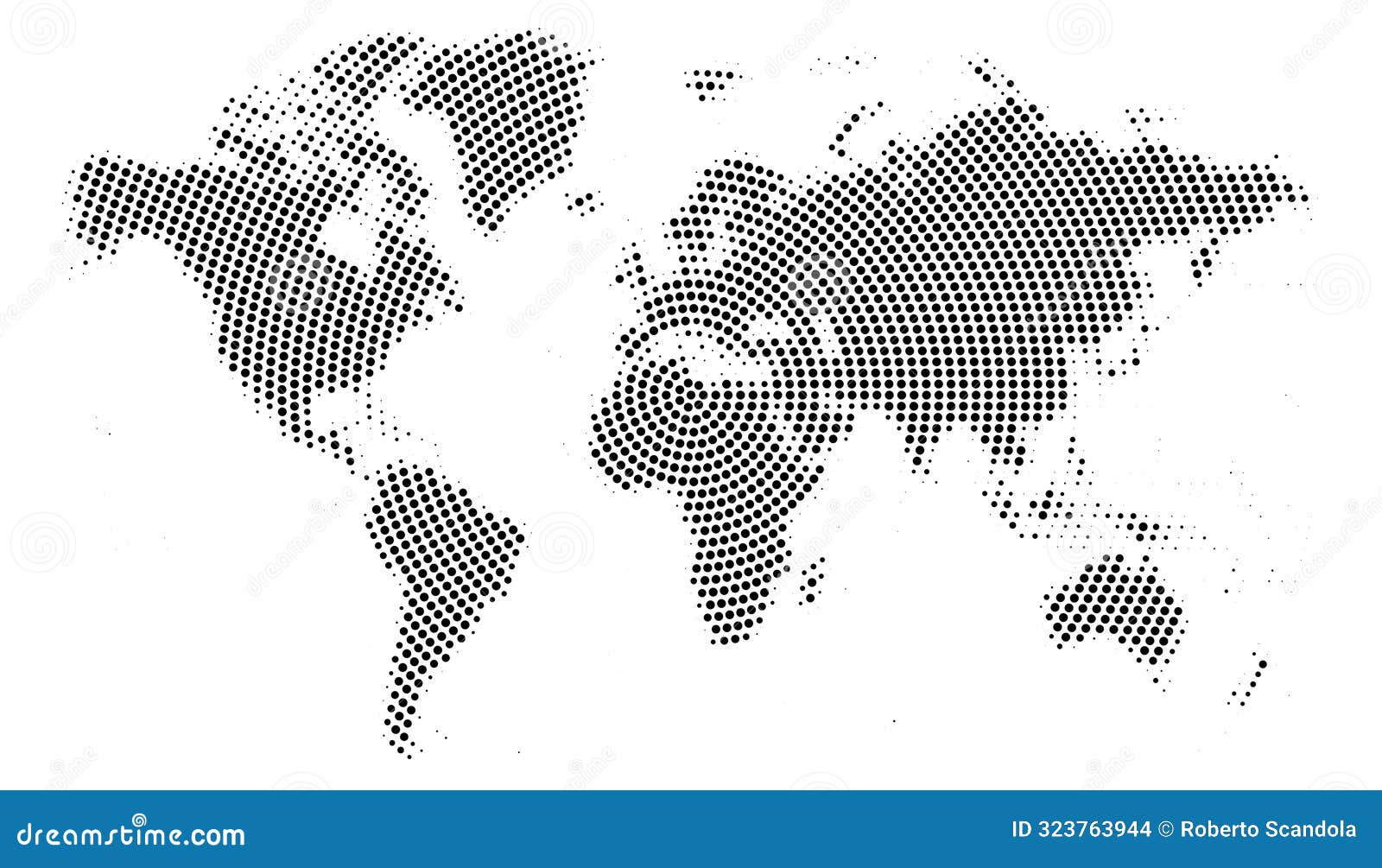 Vector World Map with Rounds, Spots, Dots for Business Templates Stock ...