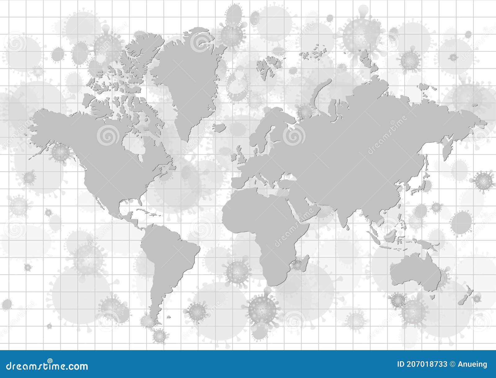 Vector : World Map with Virus on White Background Stock Vector ...