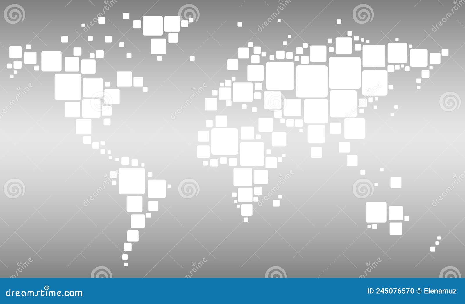 Vector World Map, White and Gray Gradient Color, Abstract Illustration ...