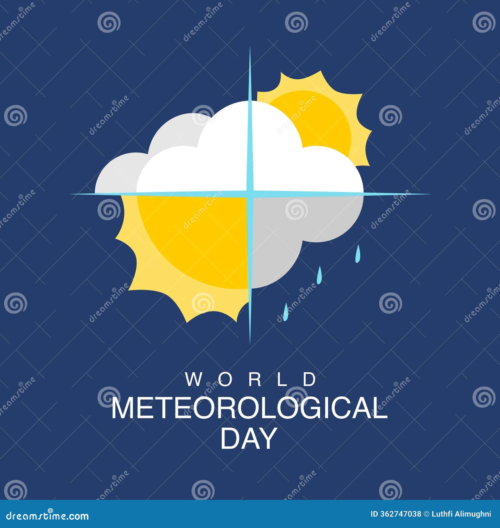 World Meteorological Day Weather Symbols Vector Illustration ...