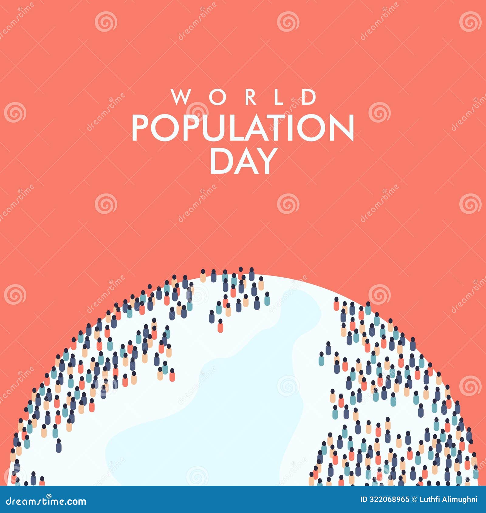 Vector World Population Day Background Template Stock Illustration ...