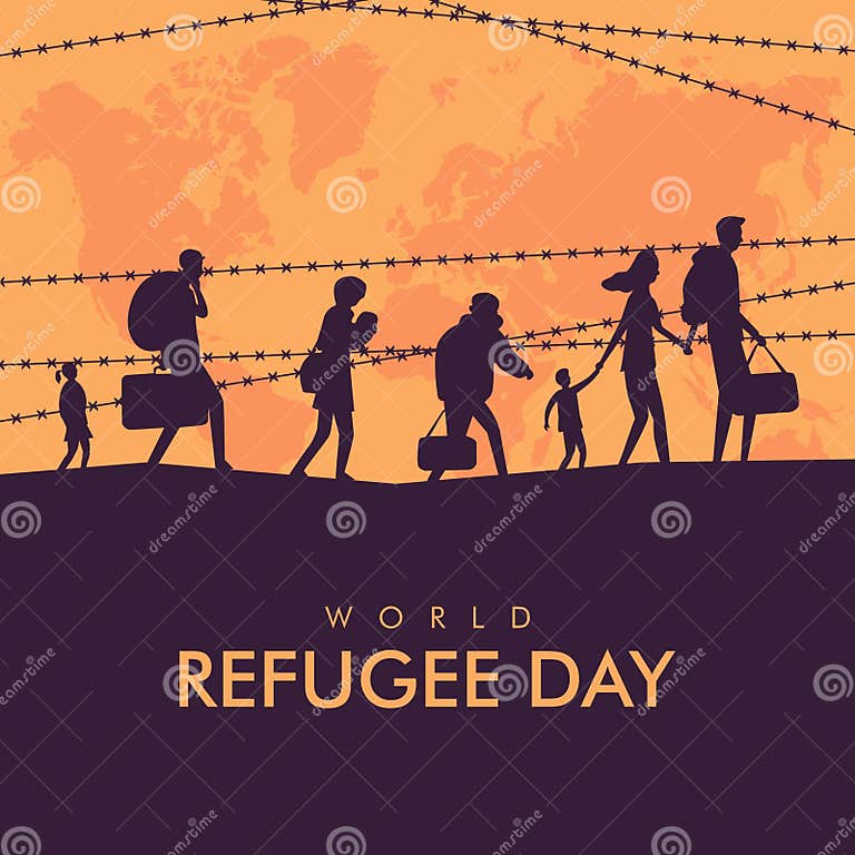 Vector World Refugee Day Background Template Stock Vector ...
