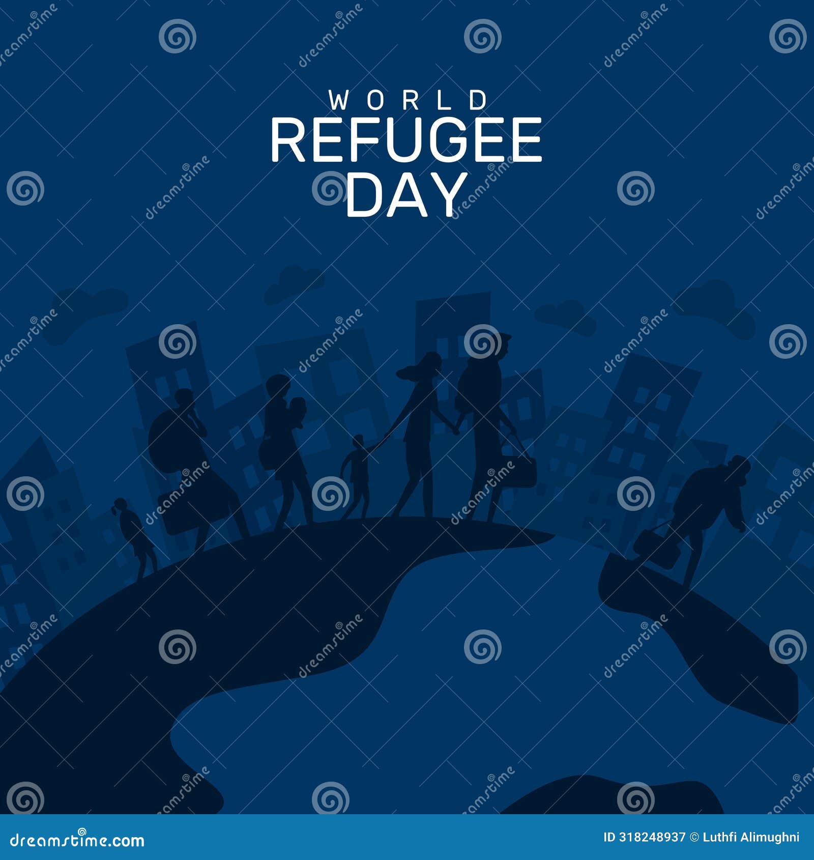 Vector World Refugee Day Poster Template Stock Vector - Illustration of ...