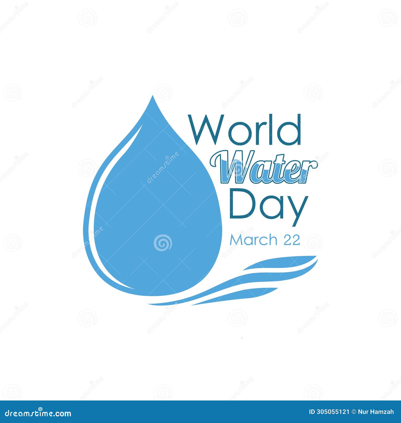 Vector World Water Day Logo Template Stock Vector - Illustration of ...