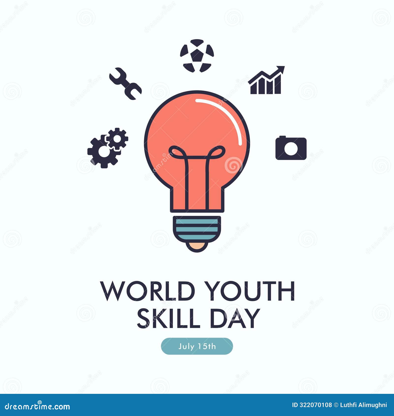 Vector World Youth Skill Day Poster Template Stock Illustration ...