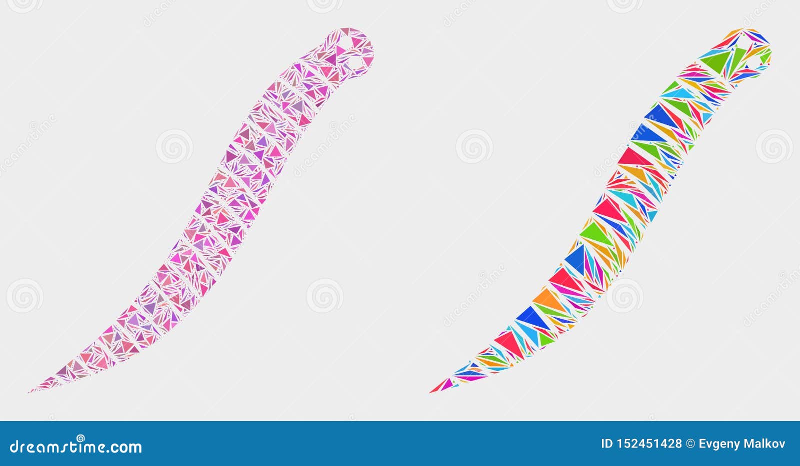 Vector Worm Mosaic Icon of Triangle Elements Stock Vector ...
