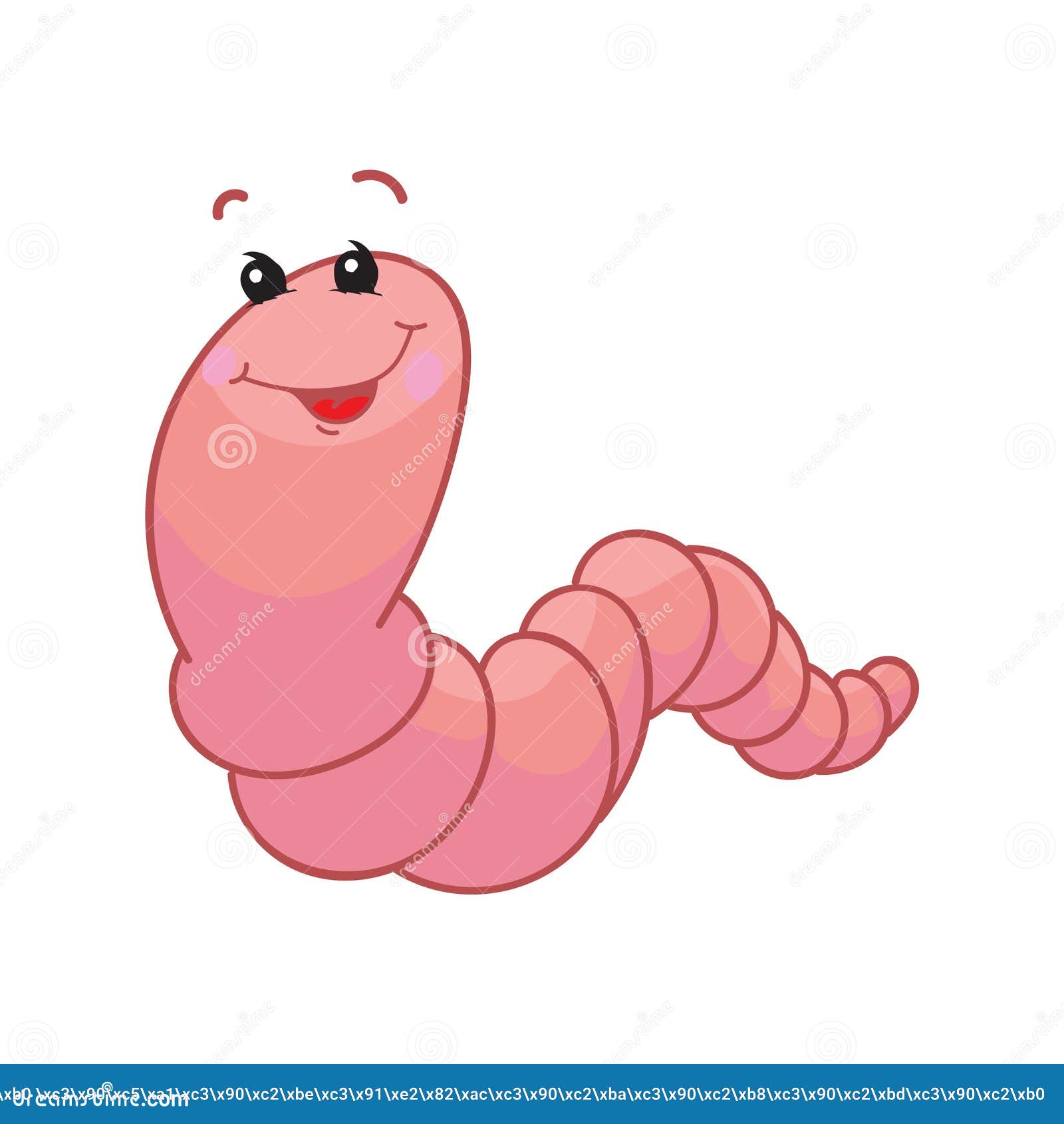 Vector Worm on White Background. Stock Vector - Illustration of ...