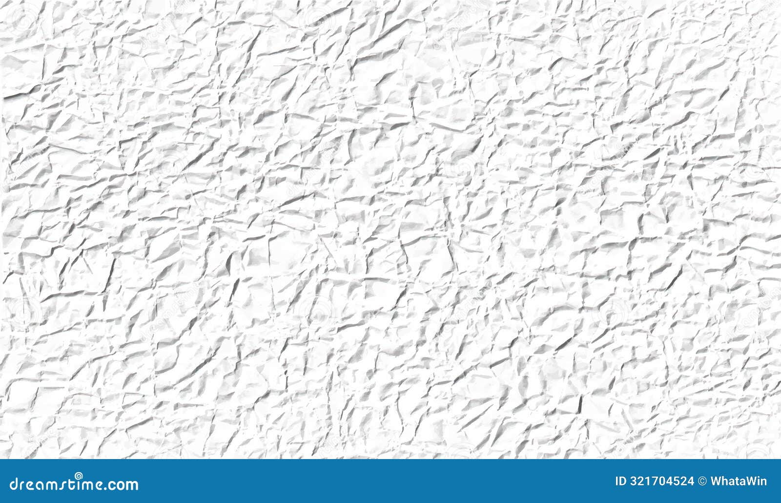 Vector Wrinkled White Paper Texture. Realistic Background Stock Vector ...