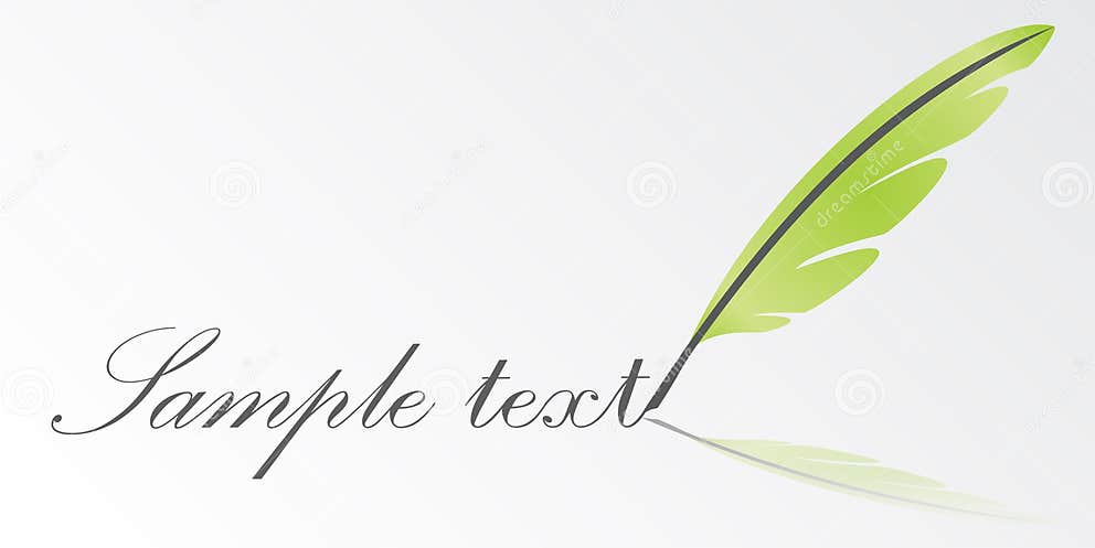 Vector Writing Feather stock vector. Illustration of drawing - 8857441