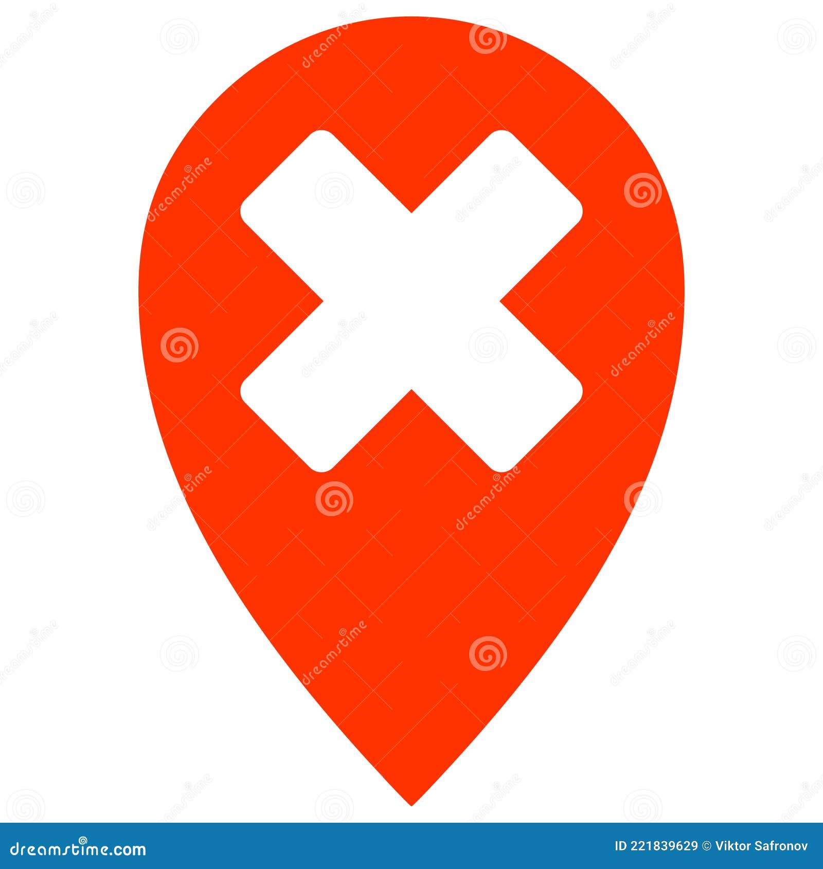 Vector Wrong Place Flat Icon Symbol Stock Vector - Illustration of ...