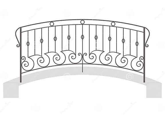 Vector wrought iron bridge stock vector. Illustration of metal - 29041920