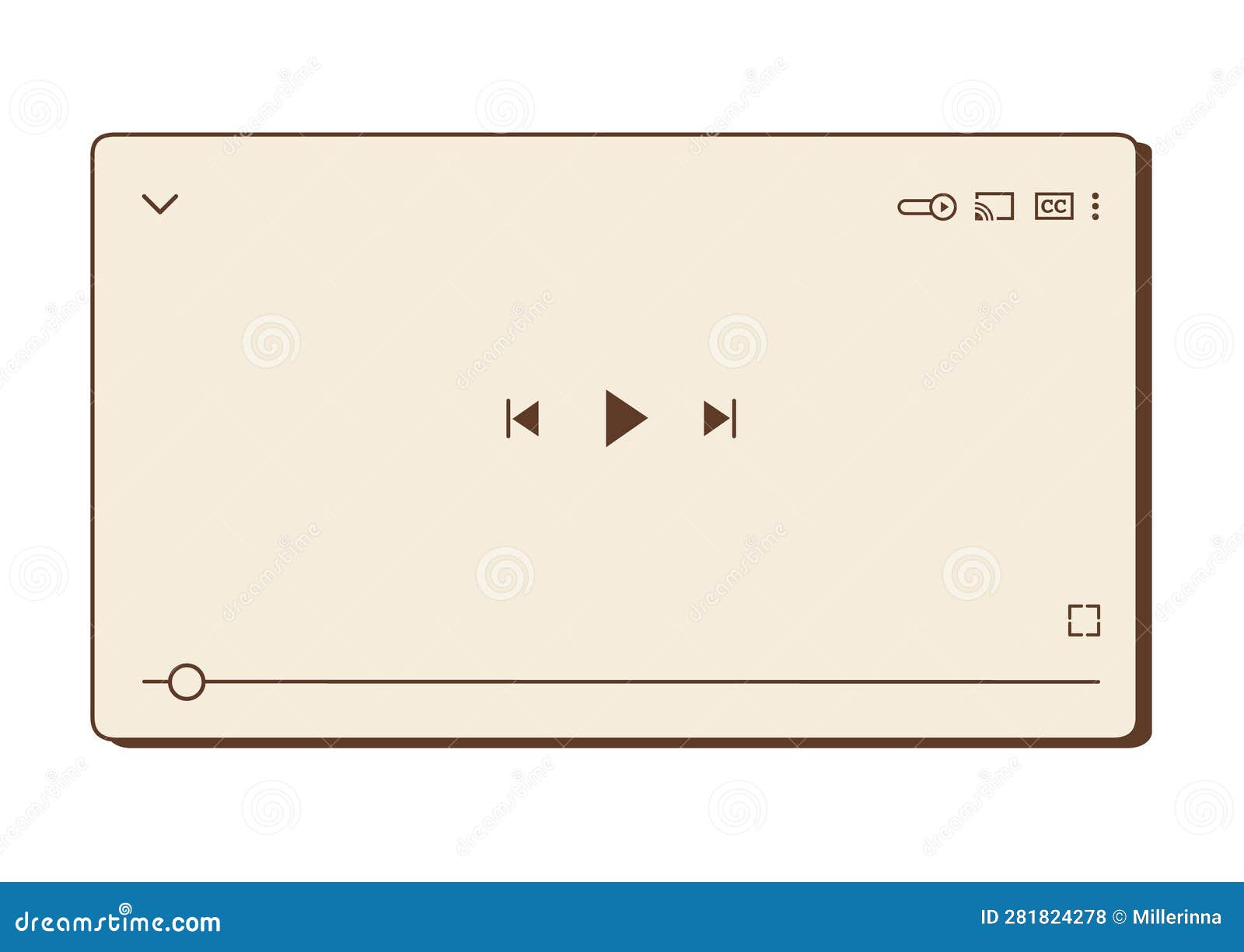Vector Y2k Video Player Window. Nostalgic UI. Retro Computer Interface Stock Vector ...