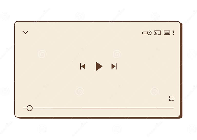 Vector Y2k Video Player Window. Nostalgic UI. Retro Computer Interface ...