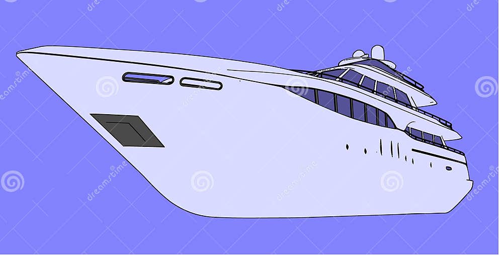 Vector yacht front view stock vector. Illustration of sailing - 3511277