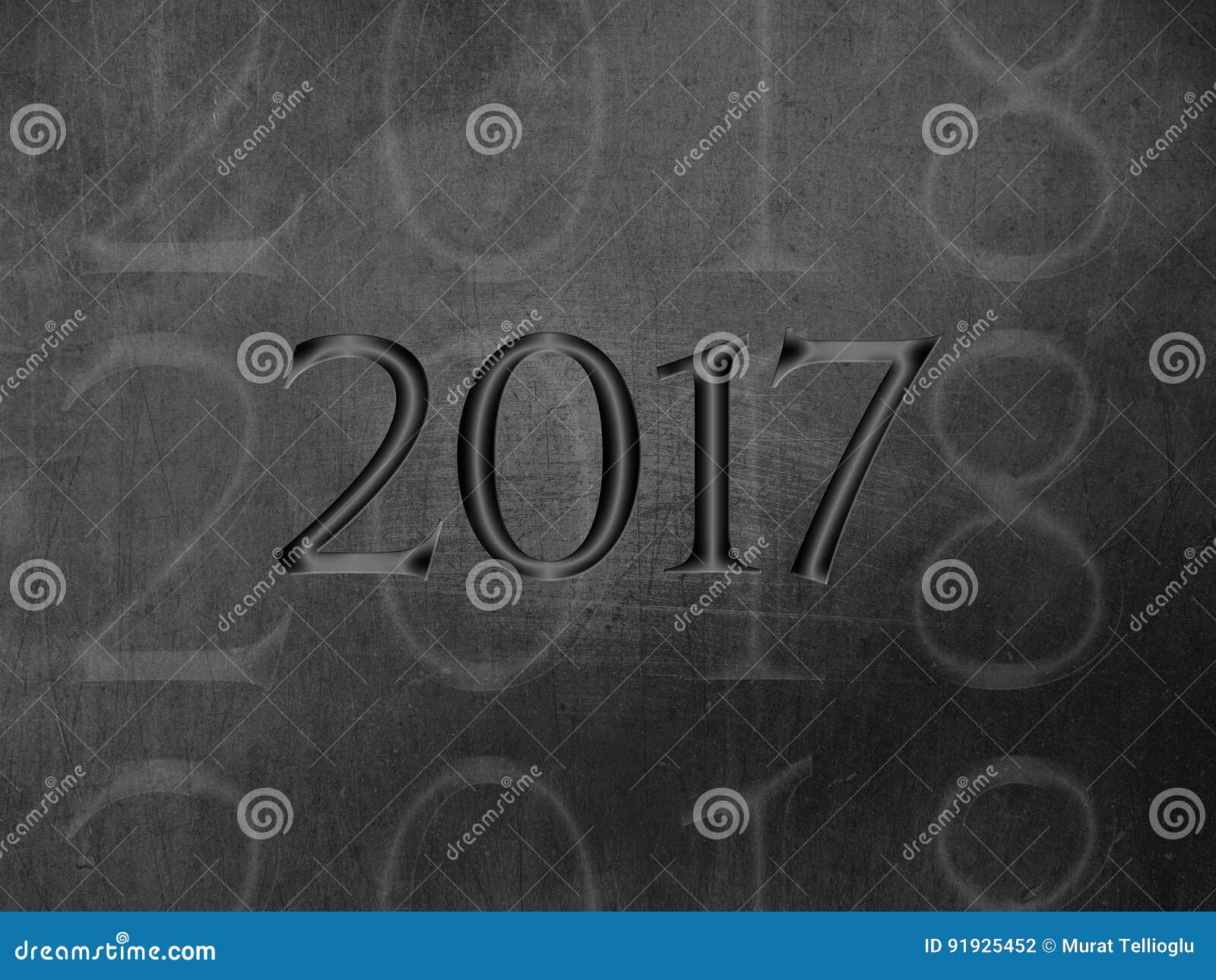 Vector for 2017 Year on Black Background Stock Illustration ...