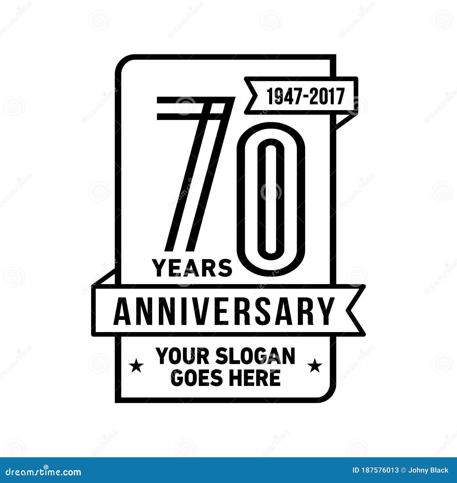 70 Years Celebrating Anniversary Design Template. 70th Logo. Vector and ...