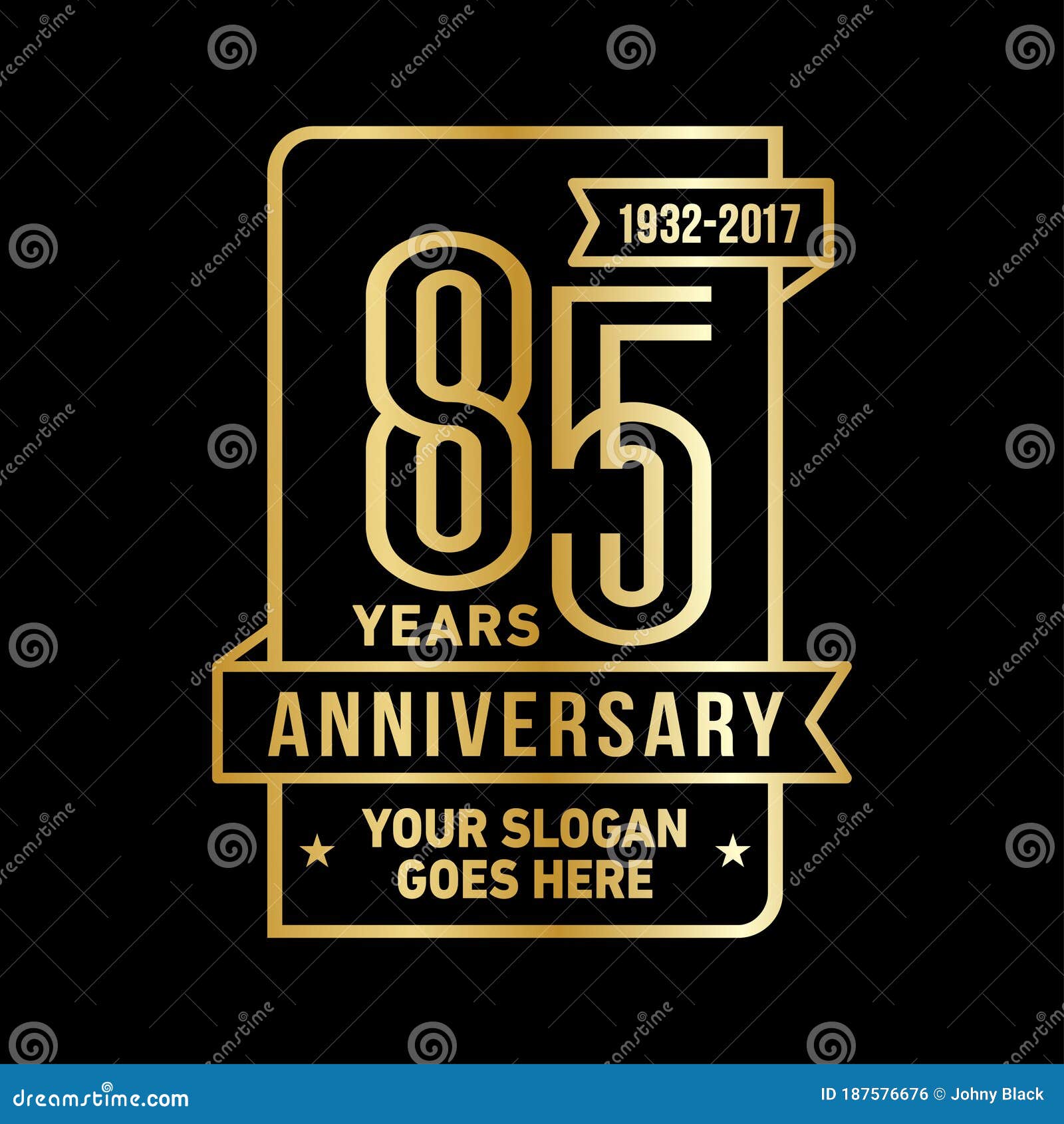 85 Years Celebrating Anniversary Design Template. 85th Logo. Vector and ...