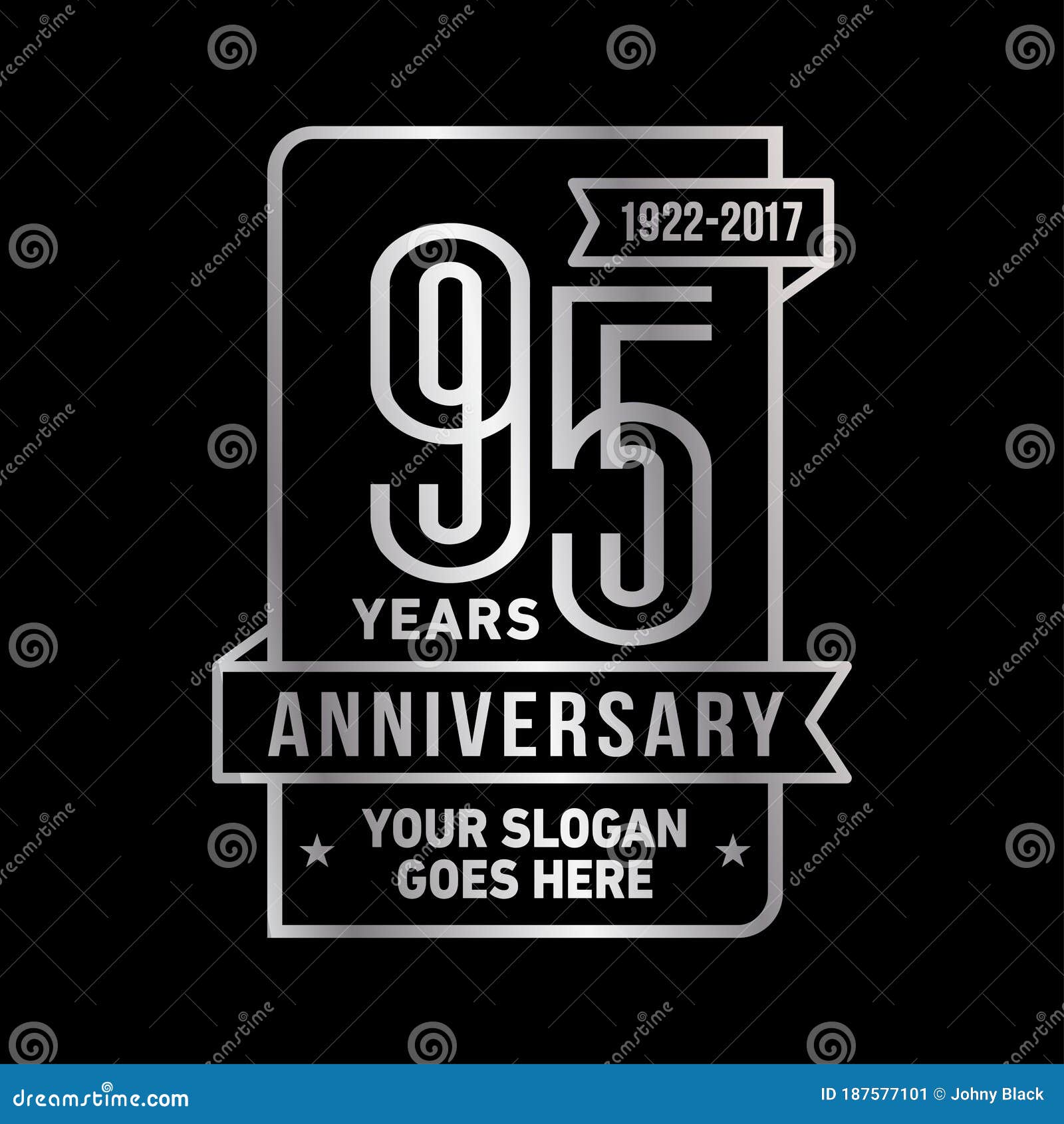 95 Years Celebrating Anniversary Design Template. 95th Logo. Vector and ...