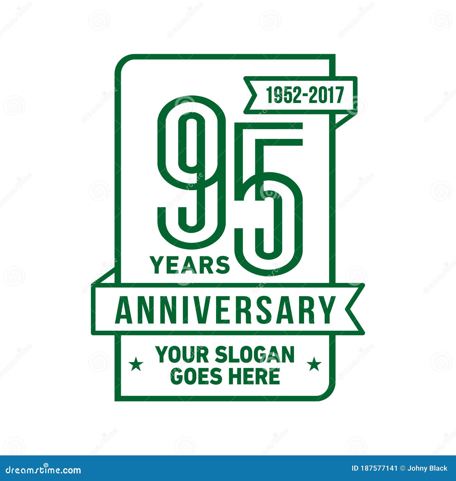 95 Years Celebrating Anniversary Design Template. 95th Logo. Vector and ...