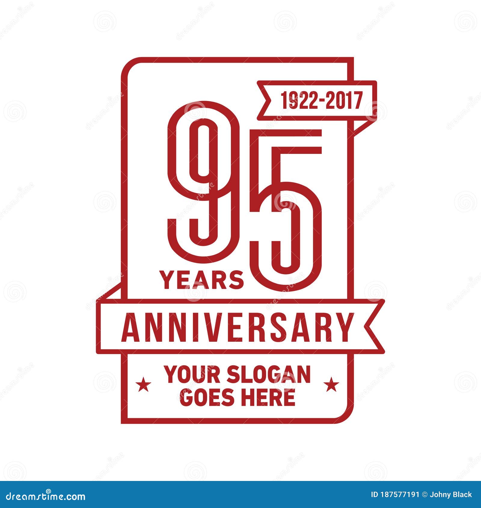 95 Years Celebrating Anniversary Design Template. 95th Logo. Vector and ...