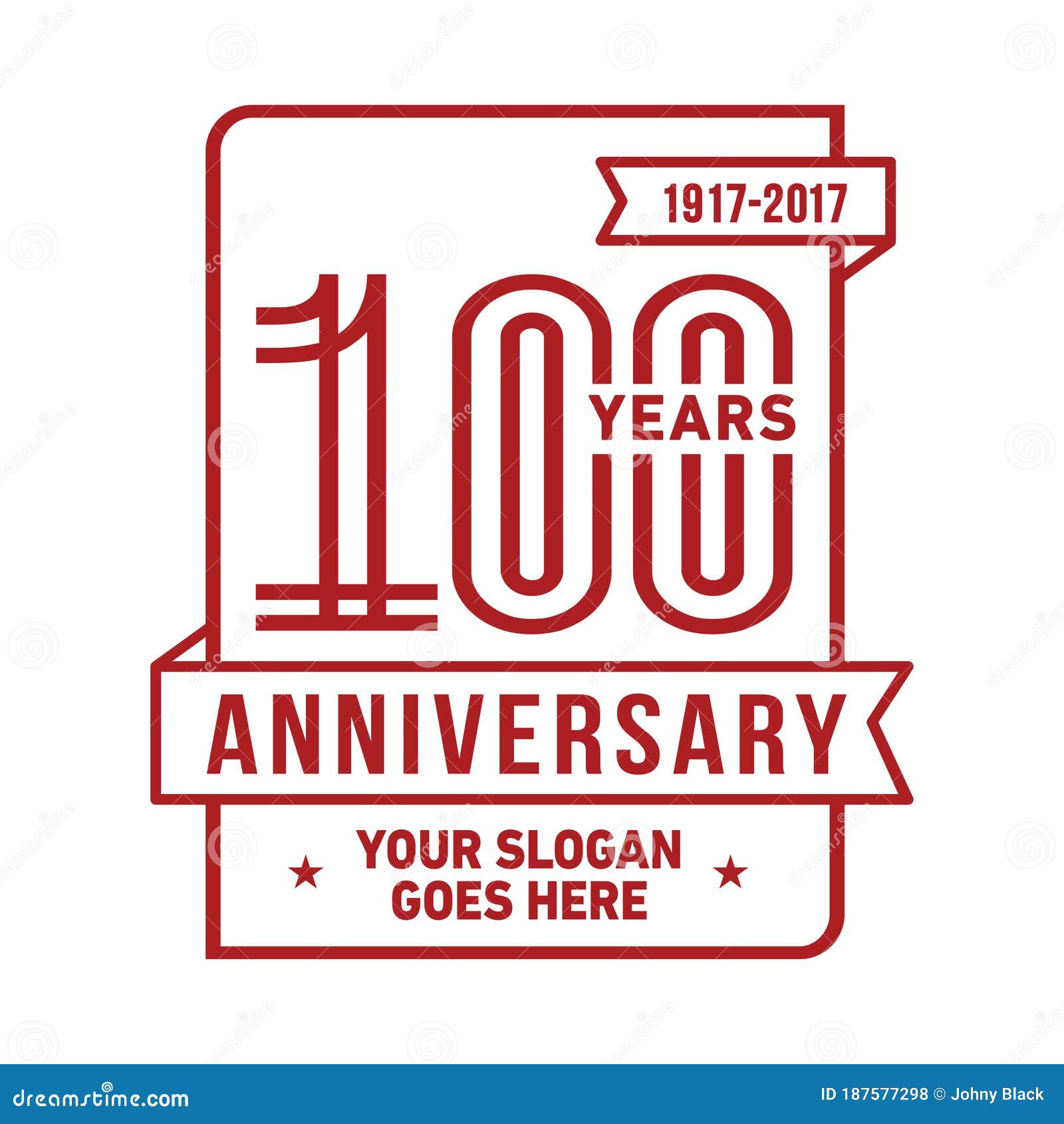 100 Years Celebrating Anniversary Design Template. 100th Logo. Vector ...