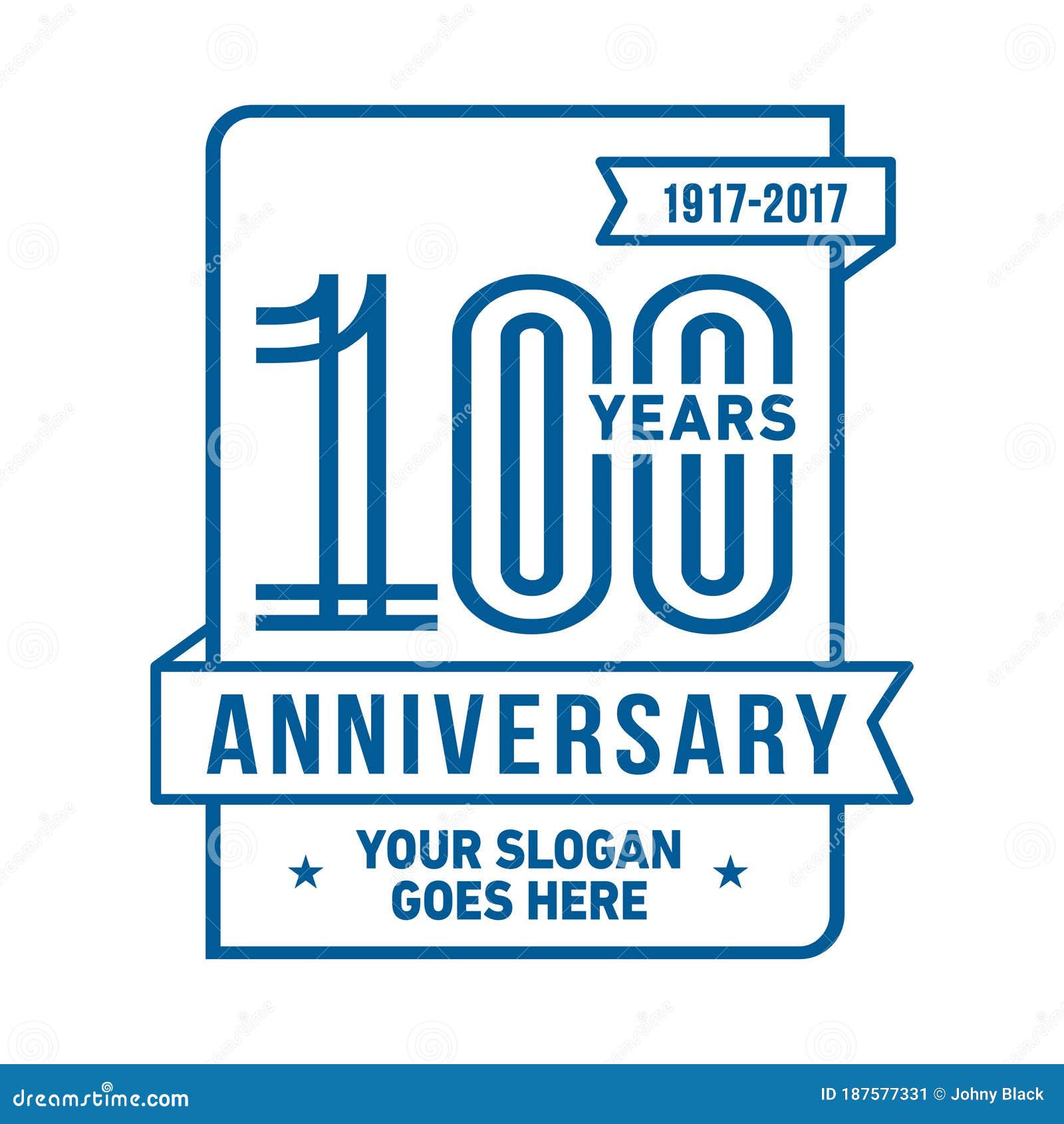 100 Years Celebrating Anniversary Design Template. 100th Logo. Vector ...