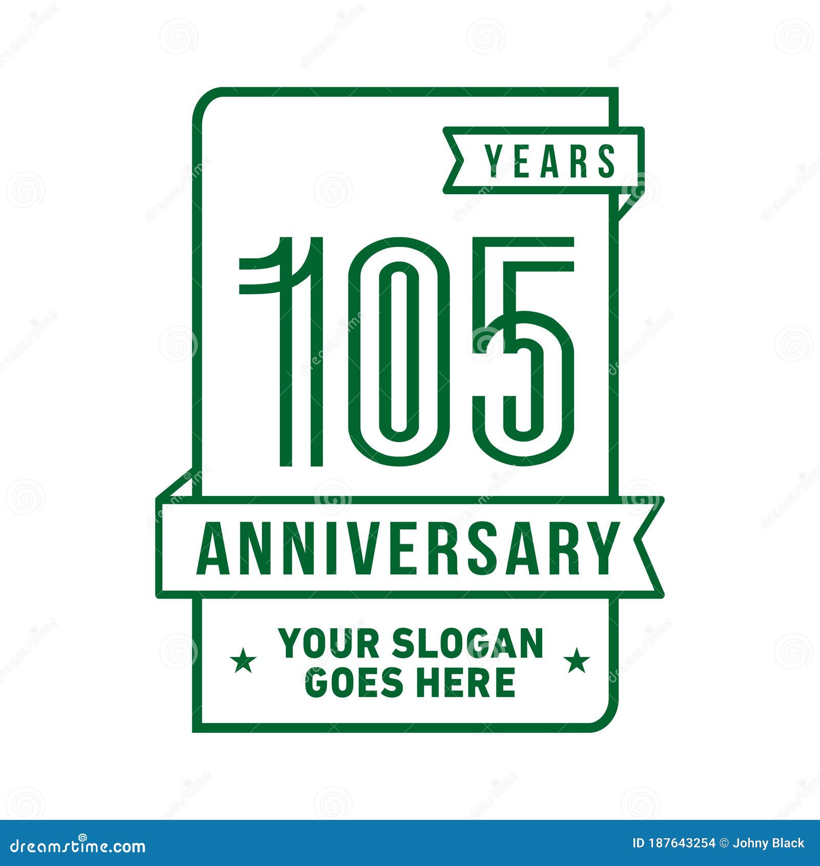 105 Years Celebrating Anniversary Design Template. 105th Logo. Vector ...