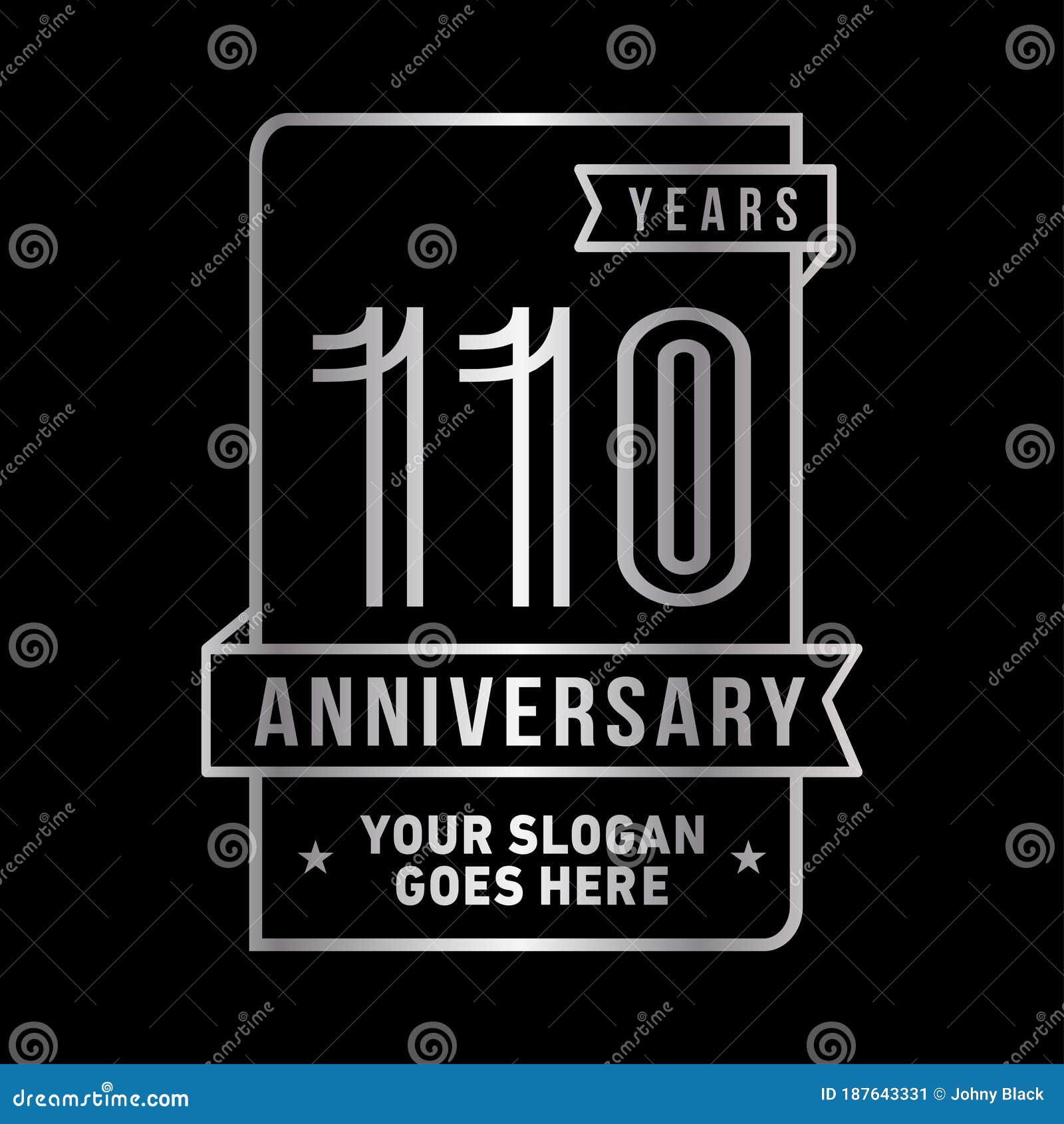 110 Years Celebrating Anniversary Design Template. 110th Logo. Vector ...