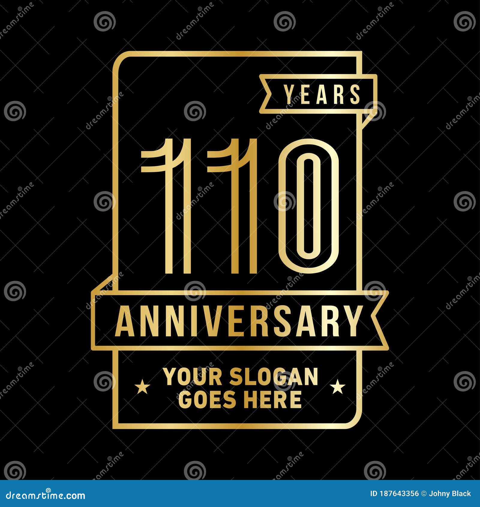 110 Years Celebrating Anniversary Design Template. 110th Logo. Vector ...