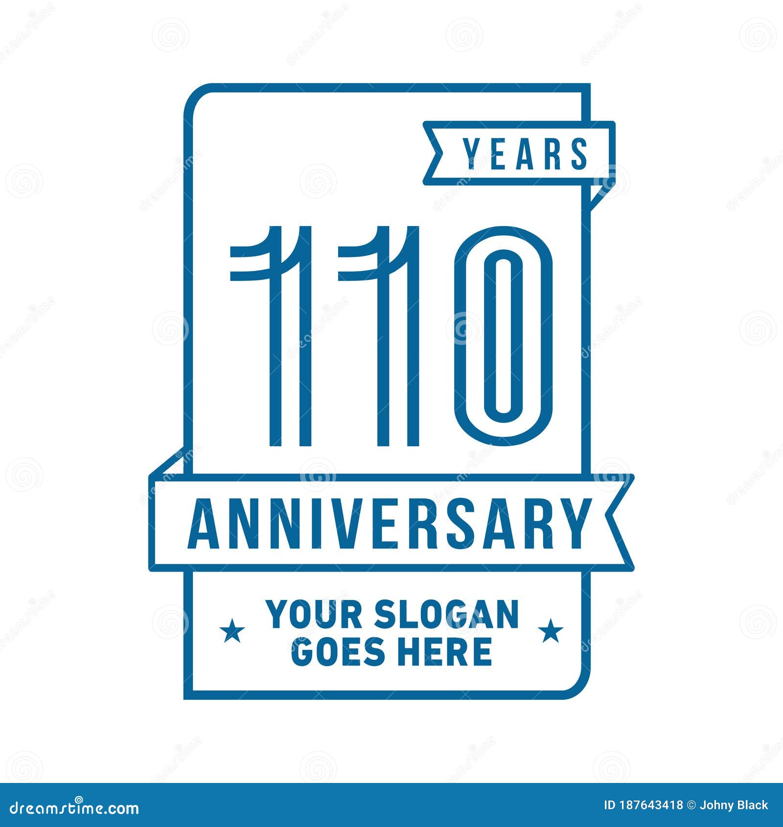 110 Years Celebrating Anniversary Design Template. 110th Logo. Vector ...