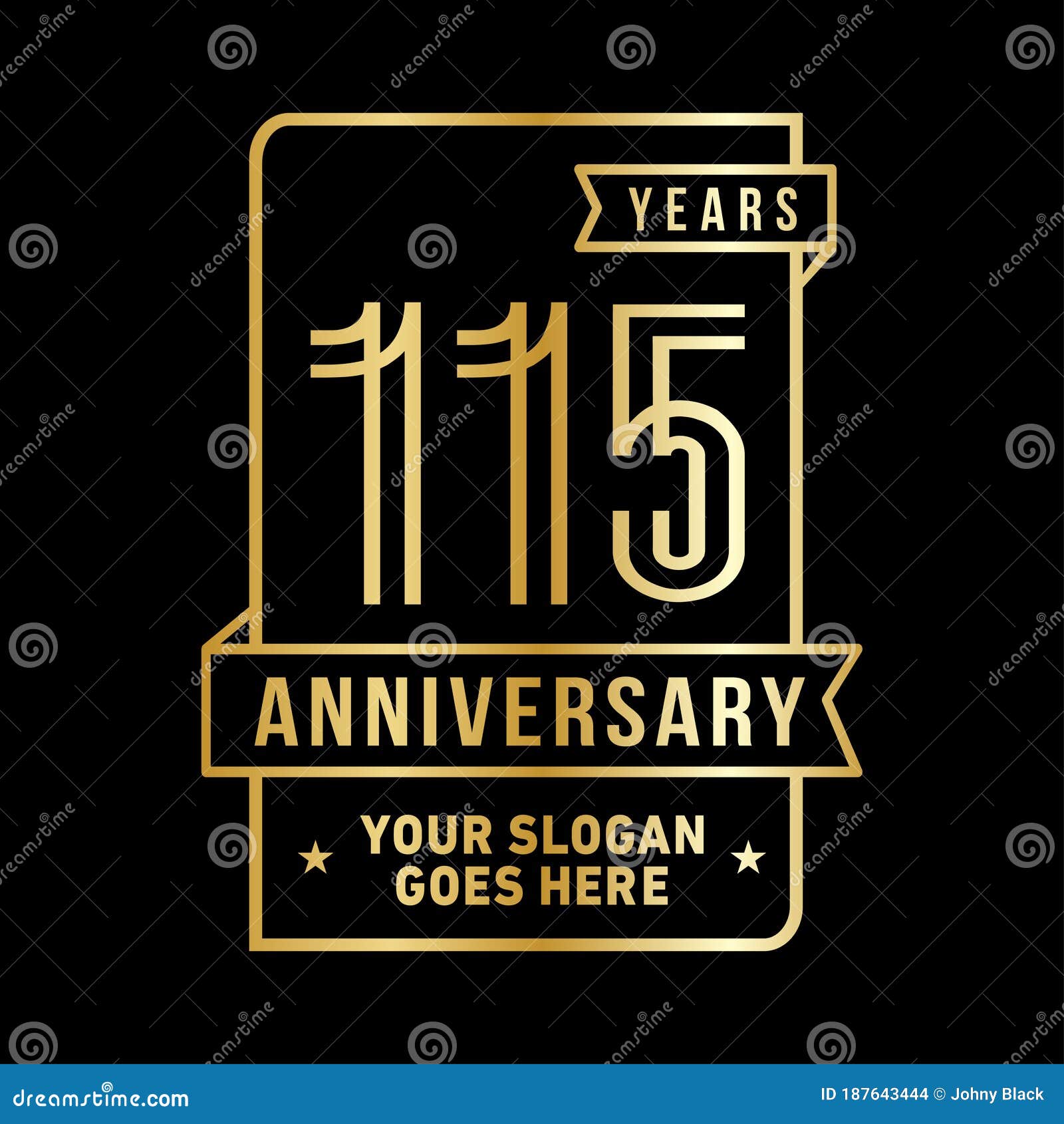 115 Years Celebrating Anniversary Design Template. 115th Logo. Vector ...