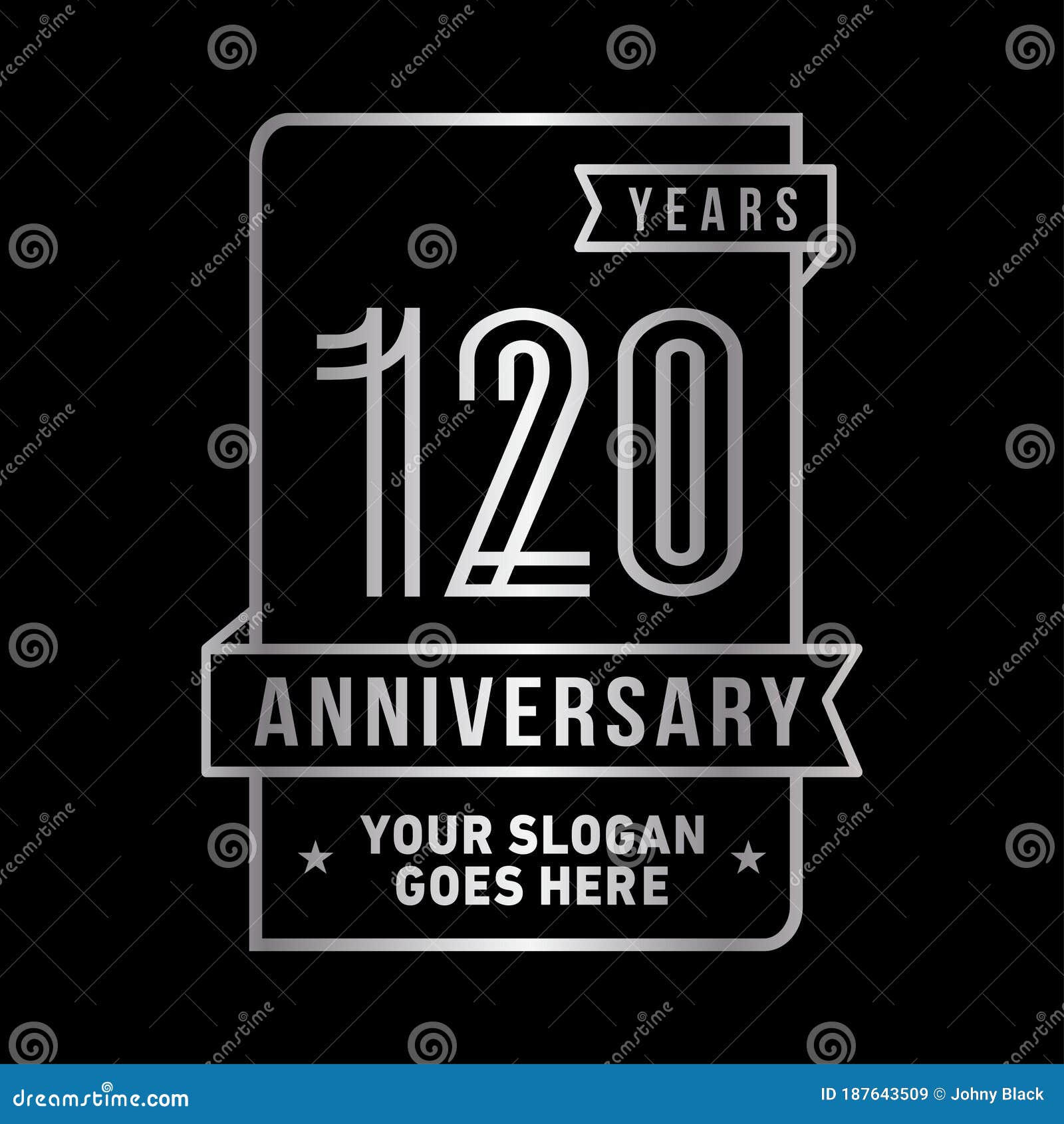 120 Years Celebrating Anniversary Design Template. 120th Logo. Vector ...
