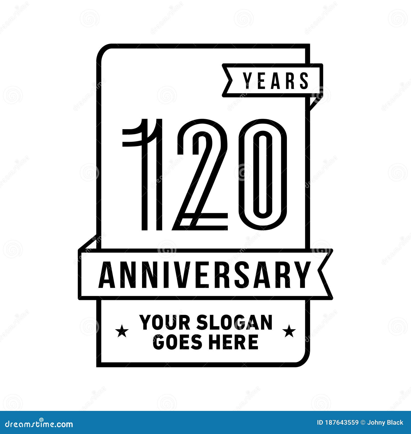 120 Years Celebrating Anniversary Design Template. 120th Logo. Vector ...
