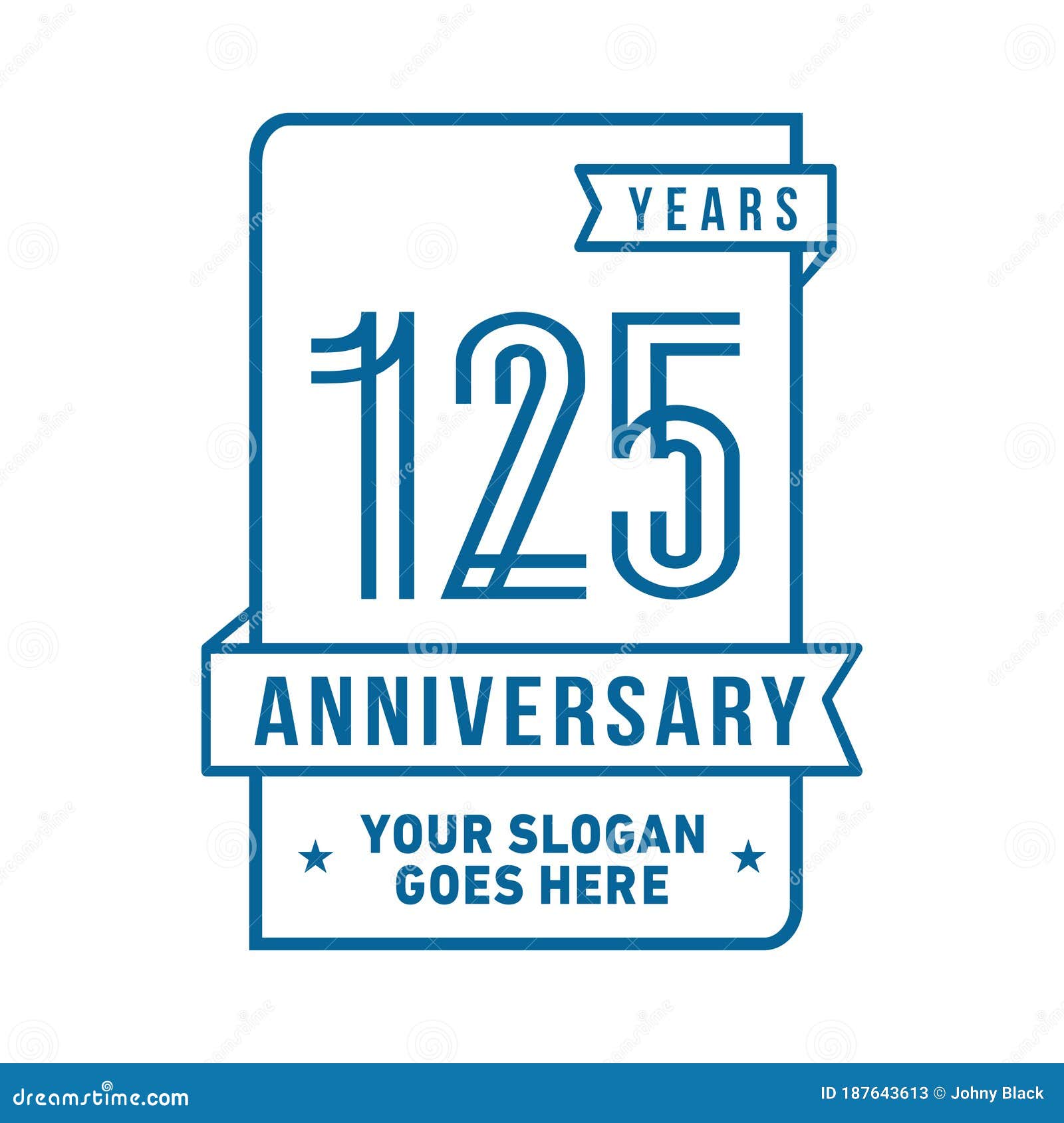 125 Years Celebrating Anniversary Design Template. 125th Logo. Vector ...