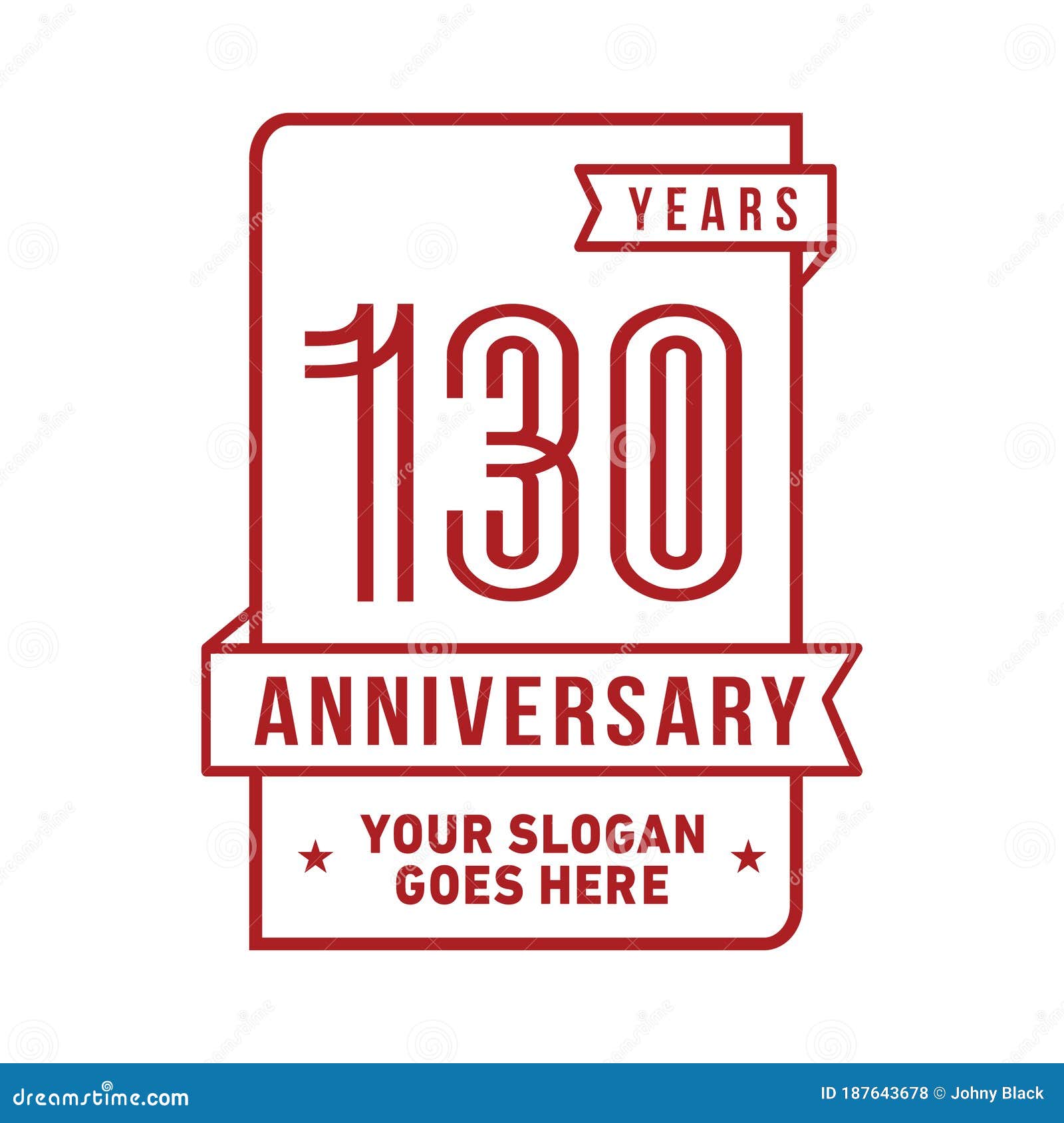 130 Years Celebrating Anniversary Design Template. 130th Logo. Vector ...