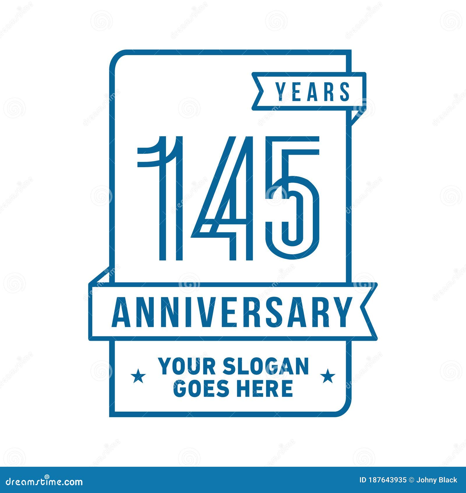 145 Years Celebrating Anniversary Design Template. 145th Logo. Vector ...