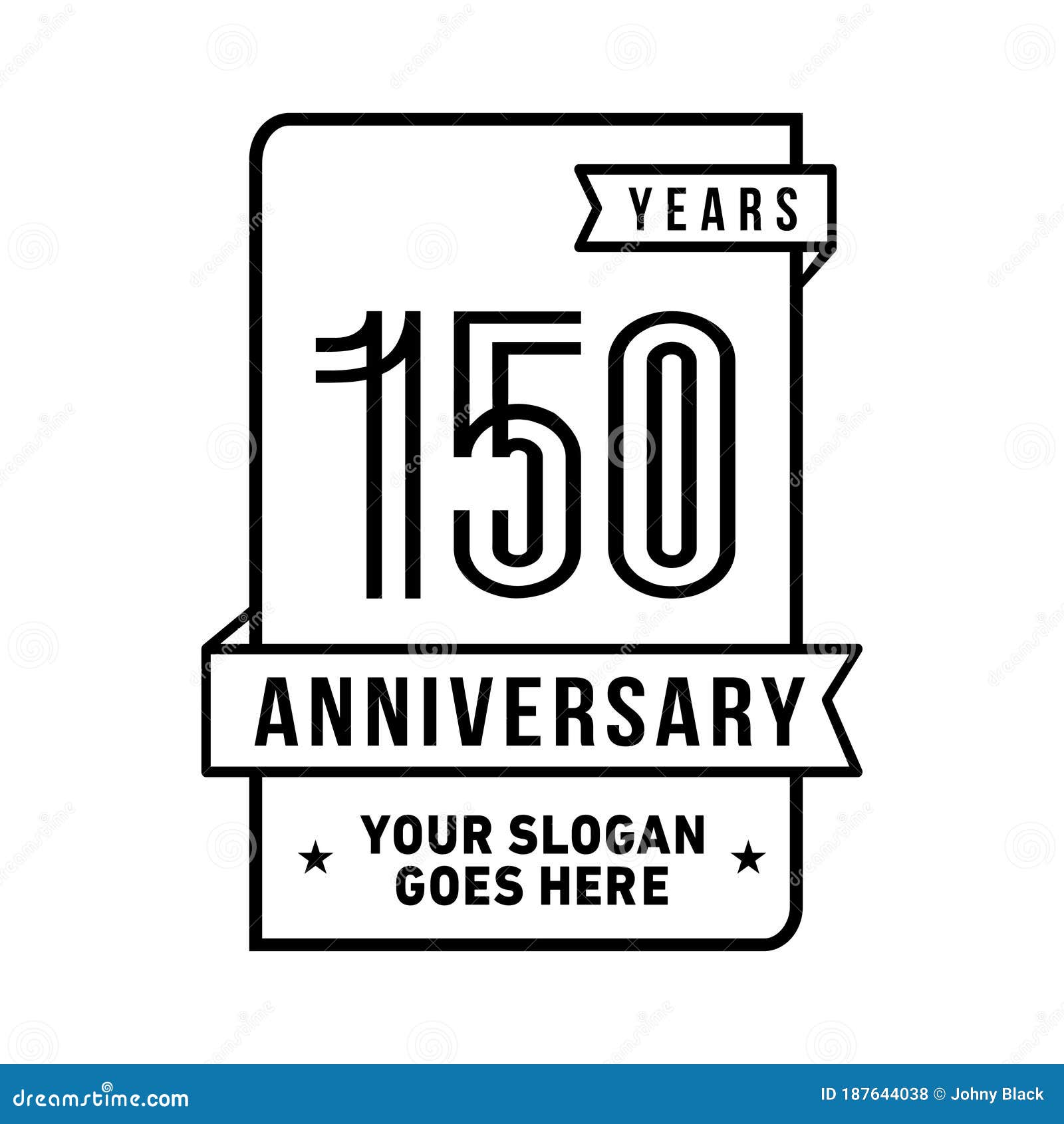 150 Years Celebrating Anniversary Design Template. 150th Logo. Vector ...