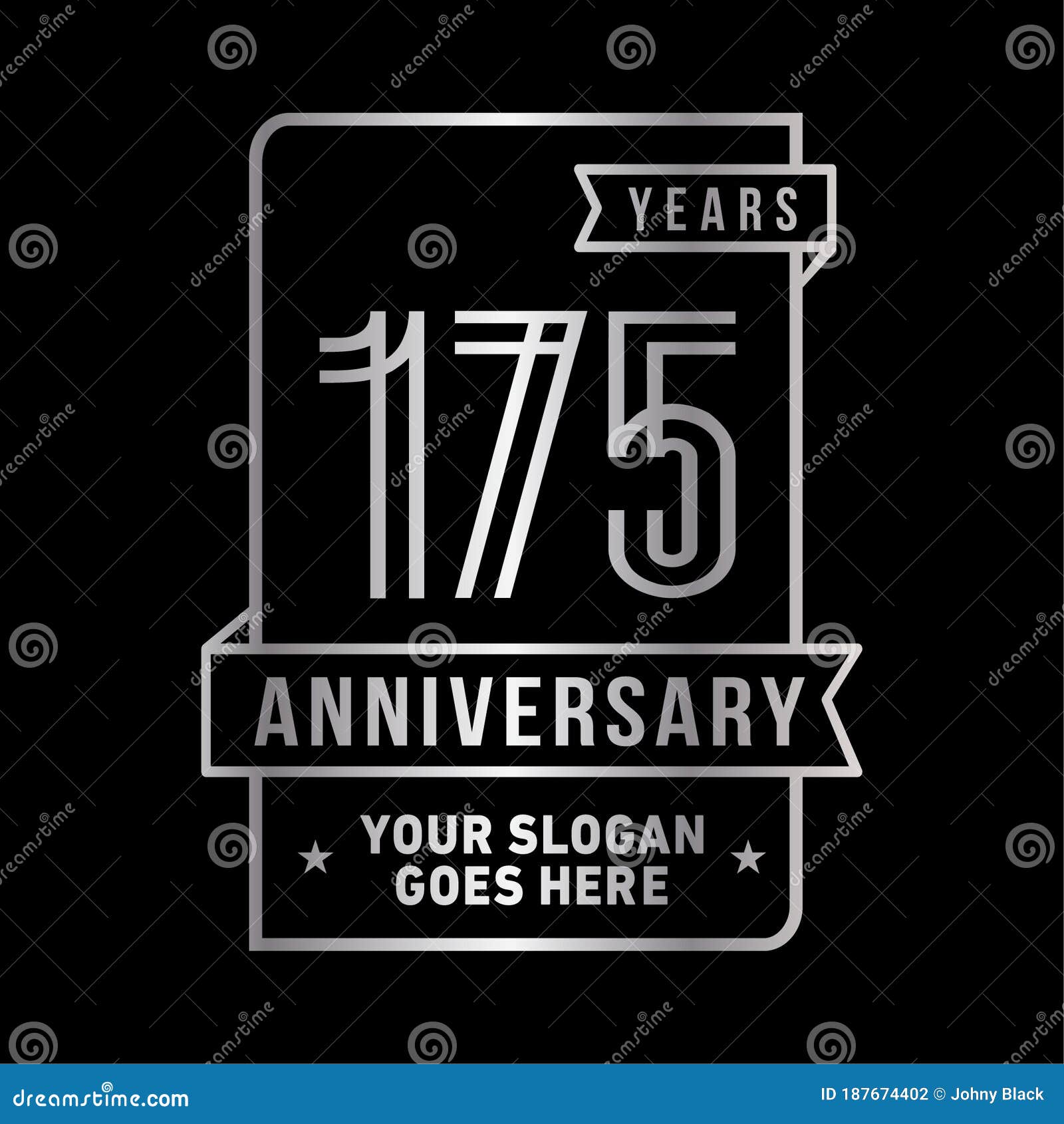 175 Years Celebrating Anniversary Design Template. 175th Logo. Vector ...