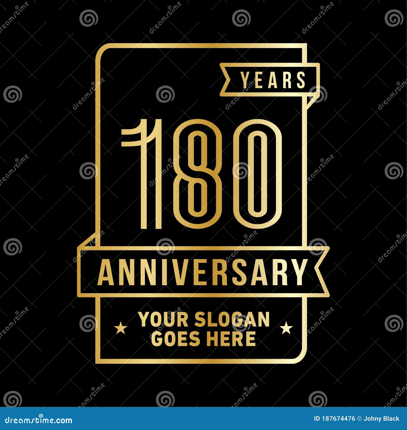 180 Years Celebrating Anniversary Design Template. 180th Logo. Vector ...
