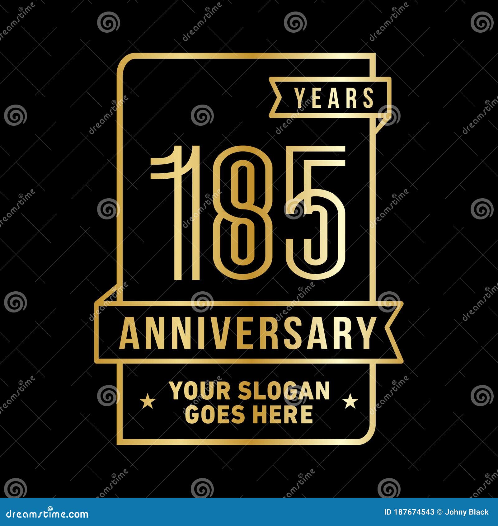 185 Years Celebrating Anniversary Design Template. 185th Logo. Vector ...