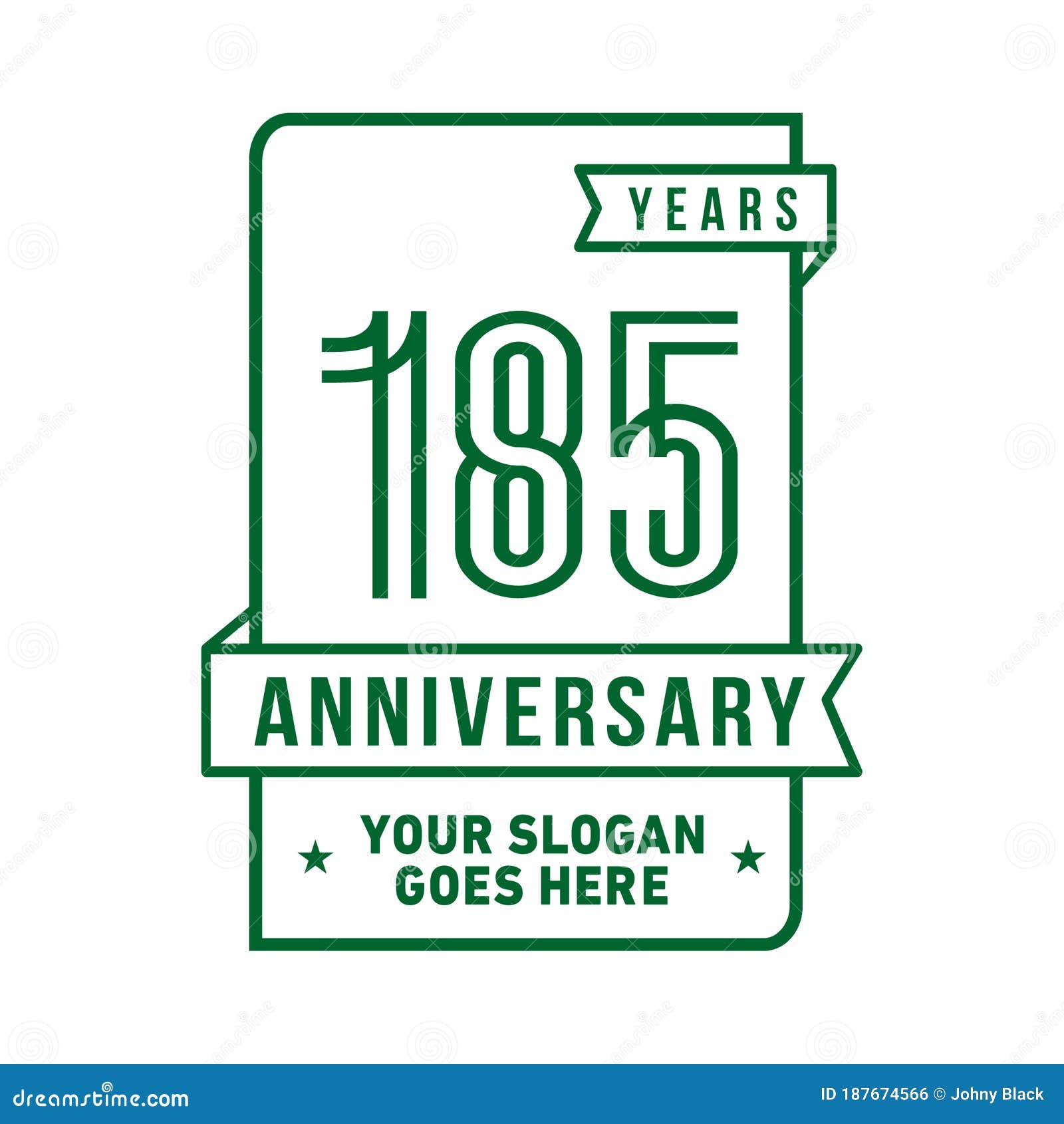 185 Years Celebrating Anniversary Design Template. 185th Logo. Vector ...