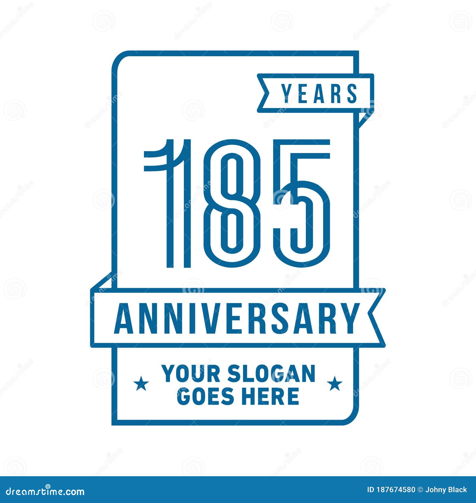 185 Years Celebrating Anniversary Design Template. 185th Logo. Vector ...