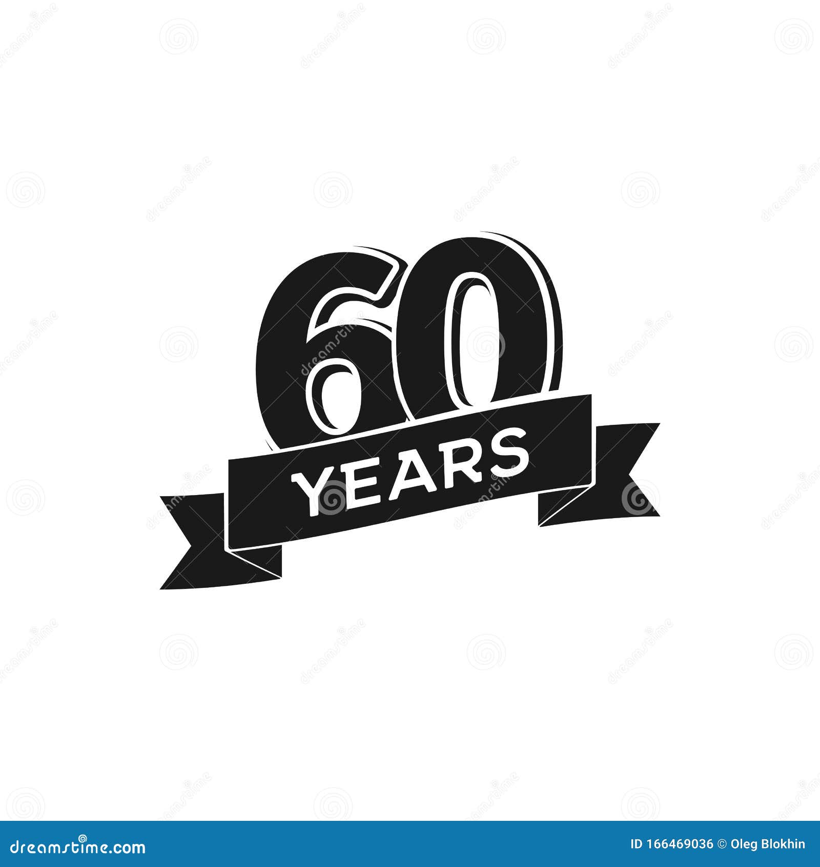 Logo 60th, 60 Years Happy Anniversary Vector Illustration ...