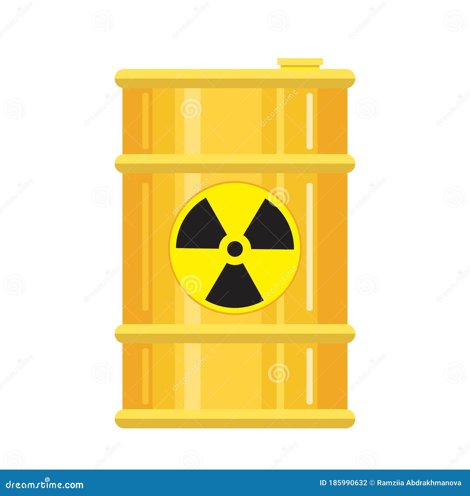 Vector Yellow Barrel. Dangerous Goods. Radioactive Element Stock Vector ...
