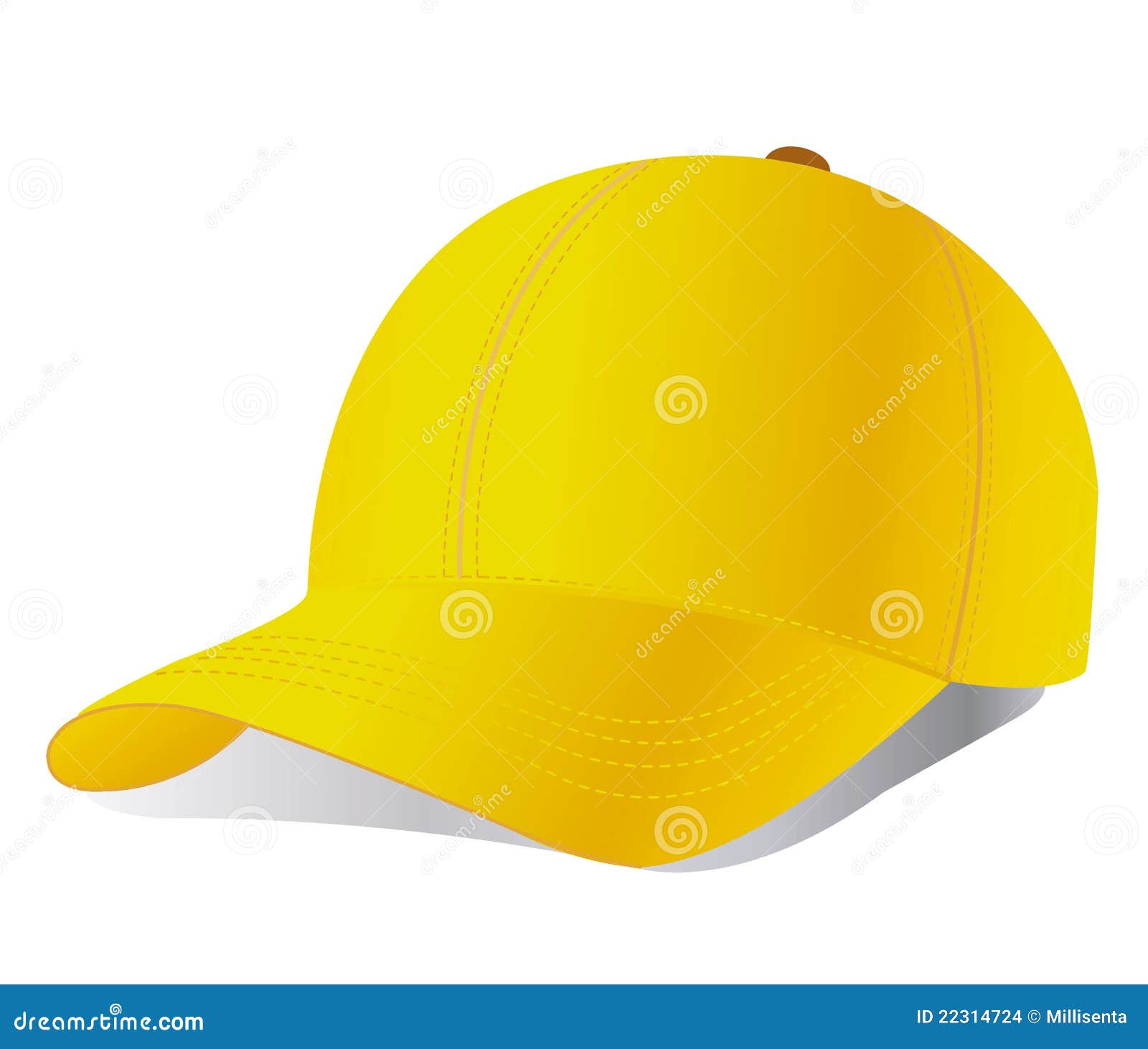 Vector yellow baseball cap stock vector. Illustration of accessory ...