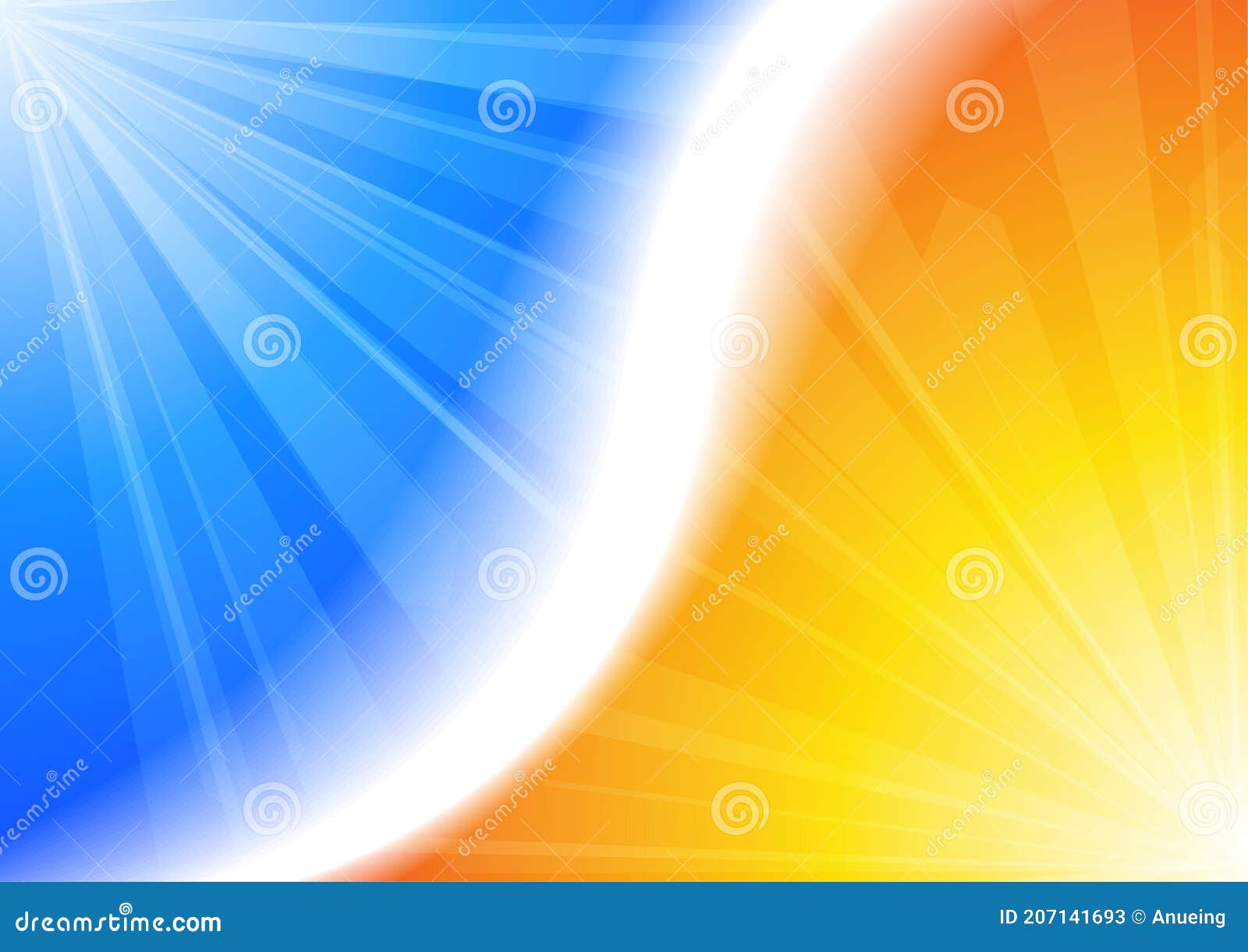 Vector : Yellow and Blue with Sun Shining Stock Vector - Illustration ...
